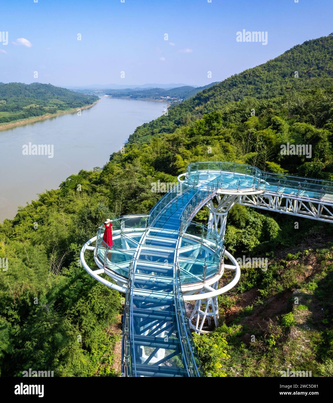Aerial view of the Skywalk in Chiang Khan, Thailand Stock Photo - Alamy