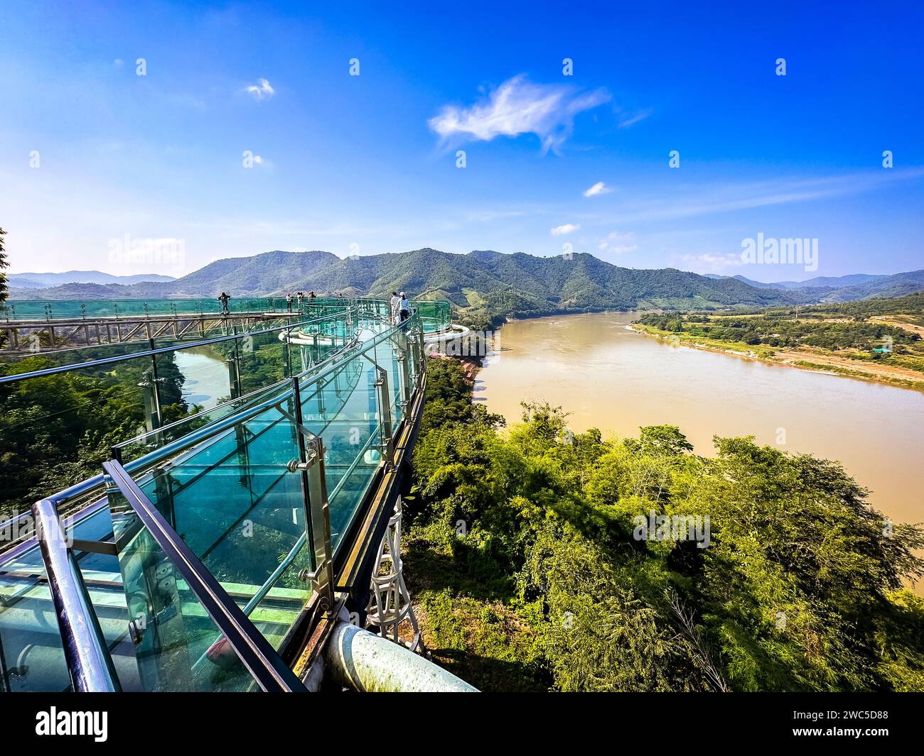 Aerial view of the Skywalk in Chiang Khan, Thailand Stock Photo - Alamy