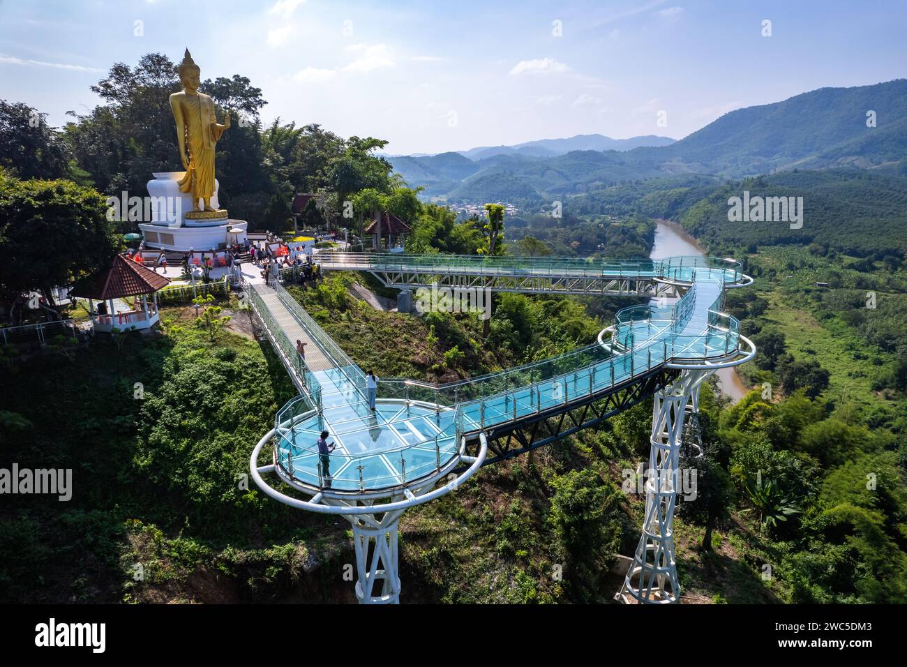 Aerial view of the Skywalk in Chiang Khan, Thailand Stock Photo - Alamy