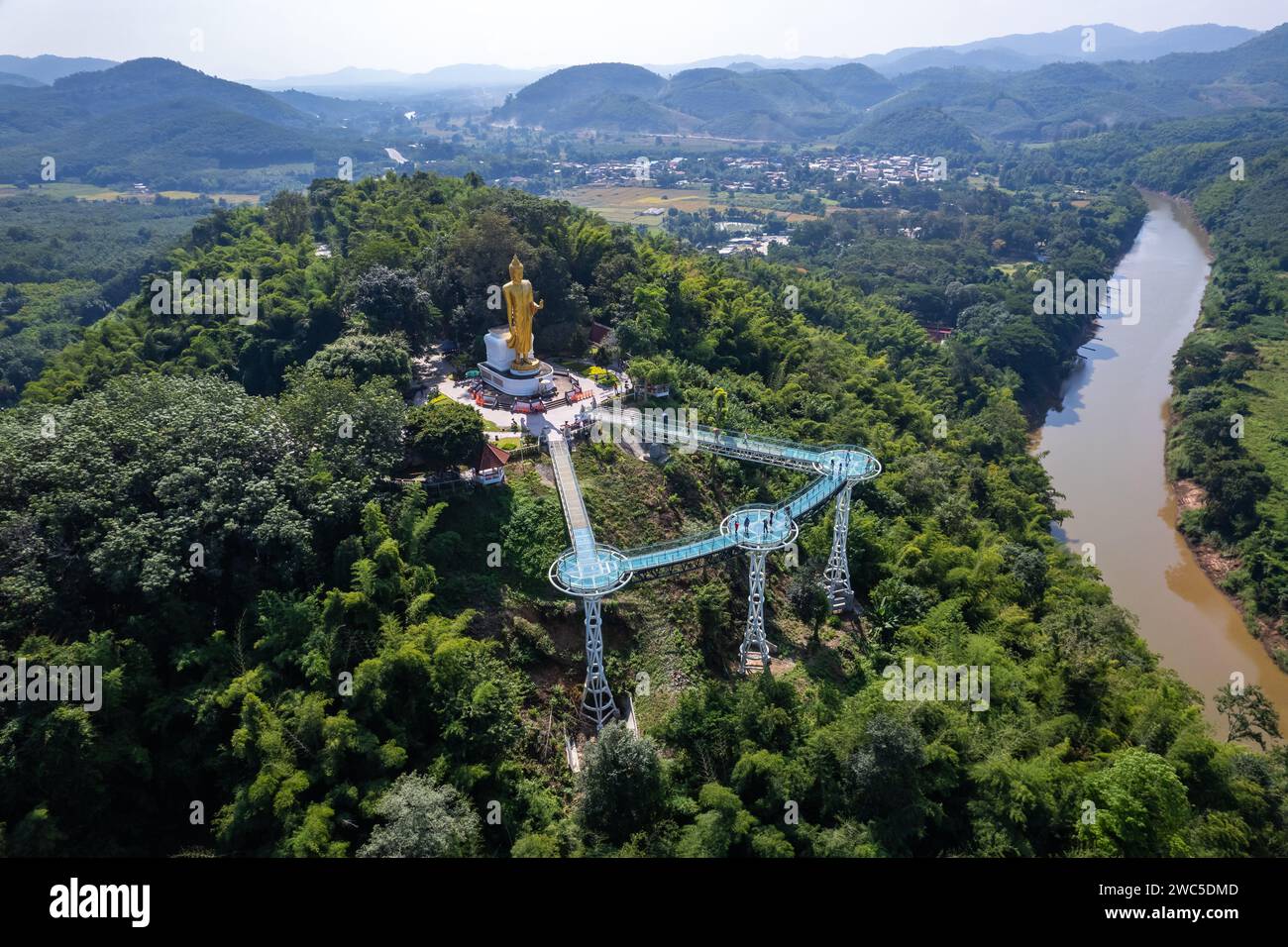 Aerial view of the Skywalk in Chiang Khan, Thailand Stock Photo - Alamy