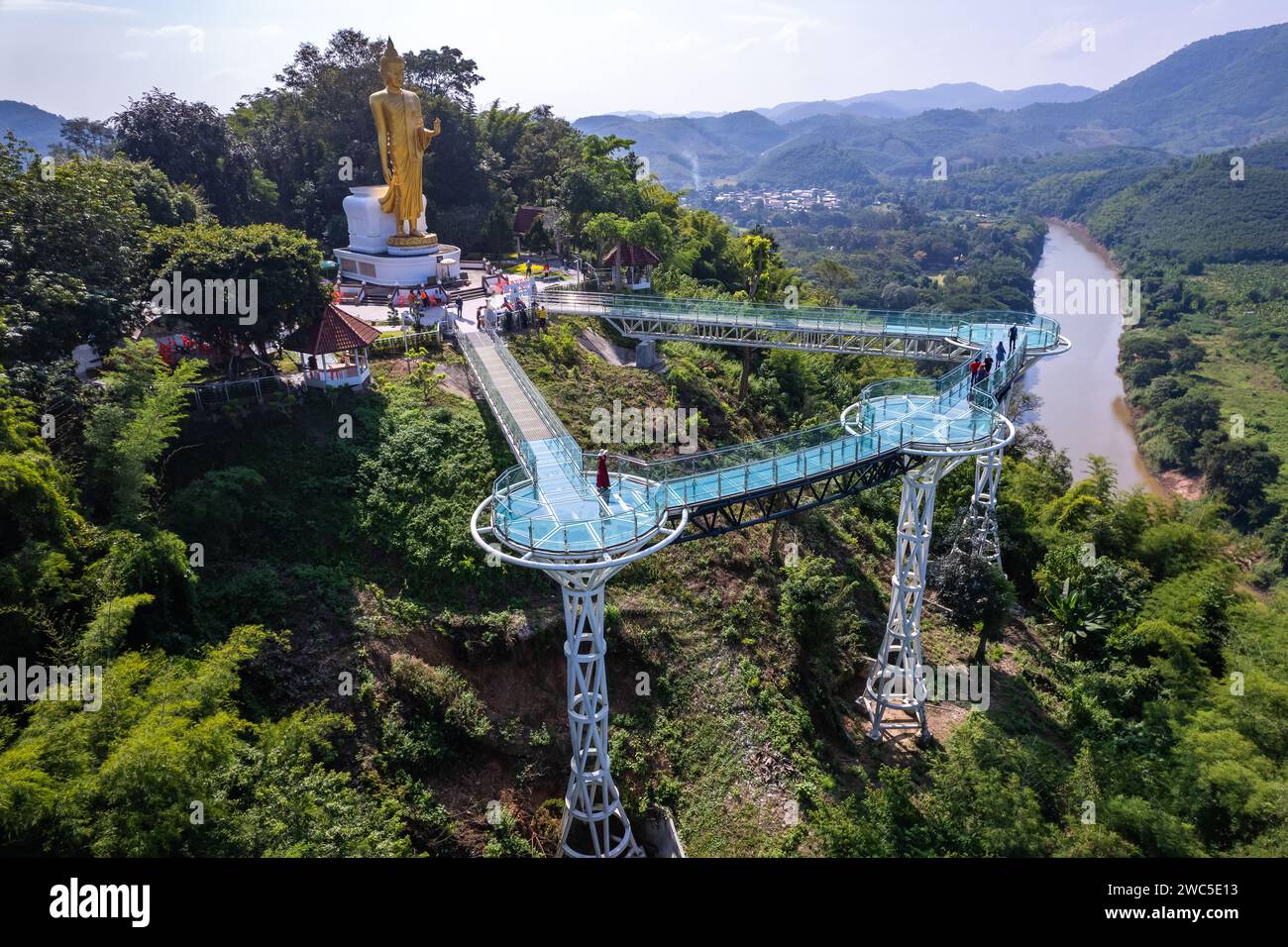 Aerial view of the Skywalk in Chiang Khan, Thailand Stock Photo - Alamy