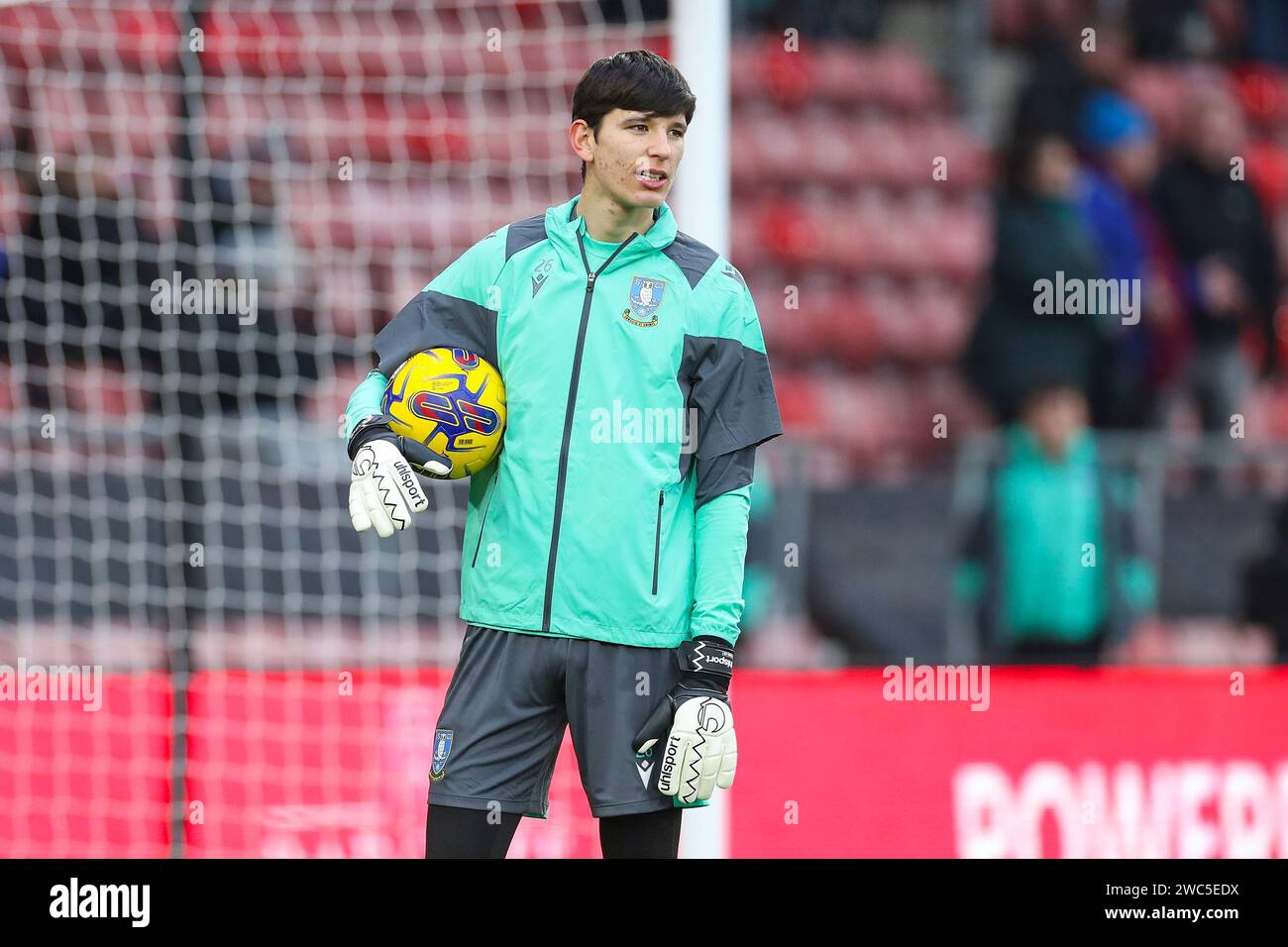 Southampton, UK. 13th Jan, 2024. Sheffield Wednesday goalkeeper James ...