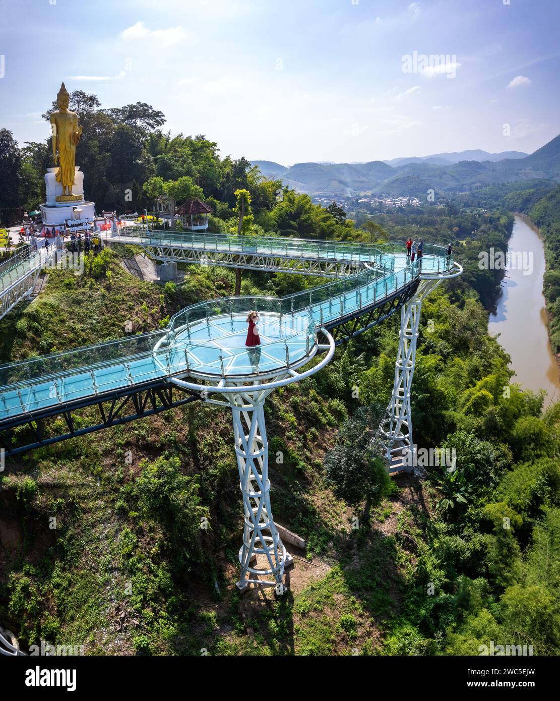 Aerial view of the Skywalk in Chiang Khan, Thailand Stock Photo - Alamy