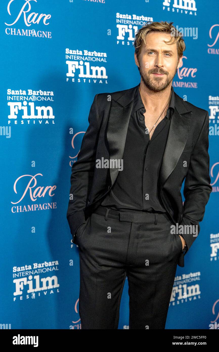 Santa Barbara, USA. 13th Jan, 2024. Actor Ryan Gosling arrives at the ...