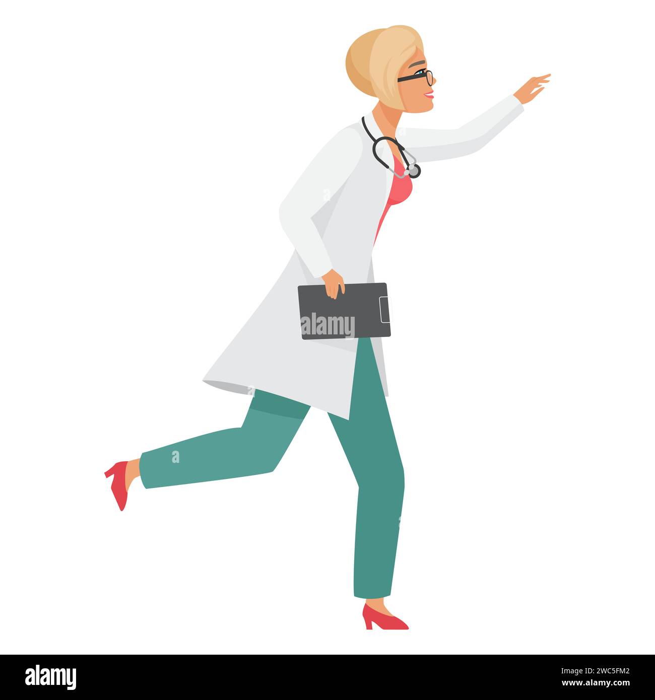 Woman running fast face Stock Vector Images - Alamy