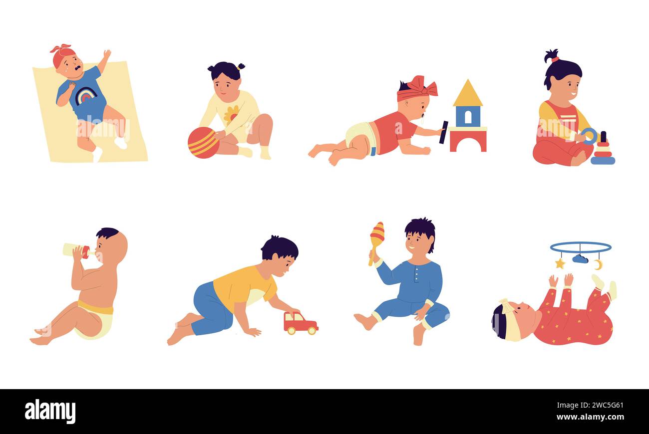 Child life timeline Stock Vector Images - Alamy