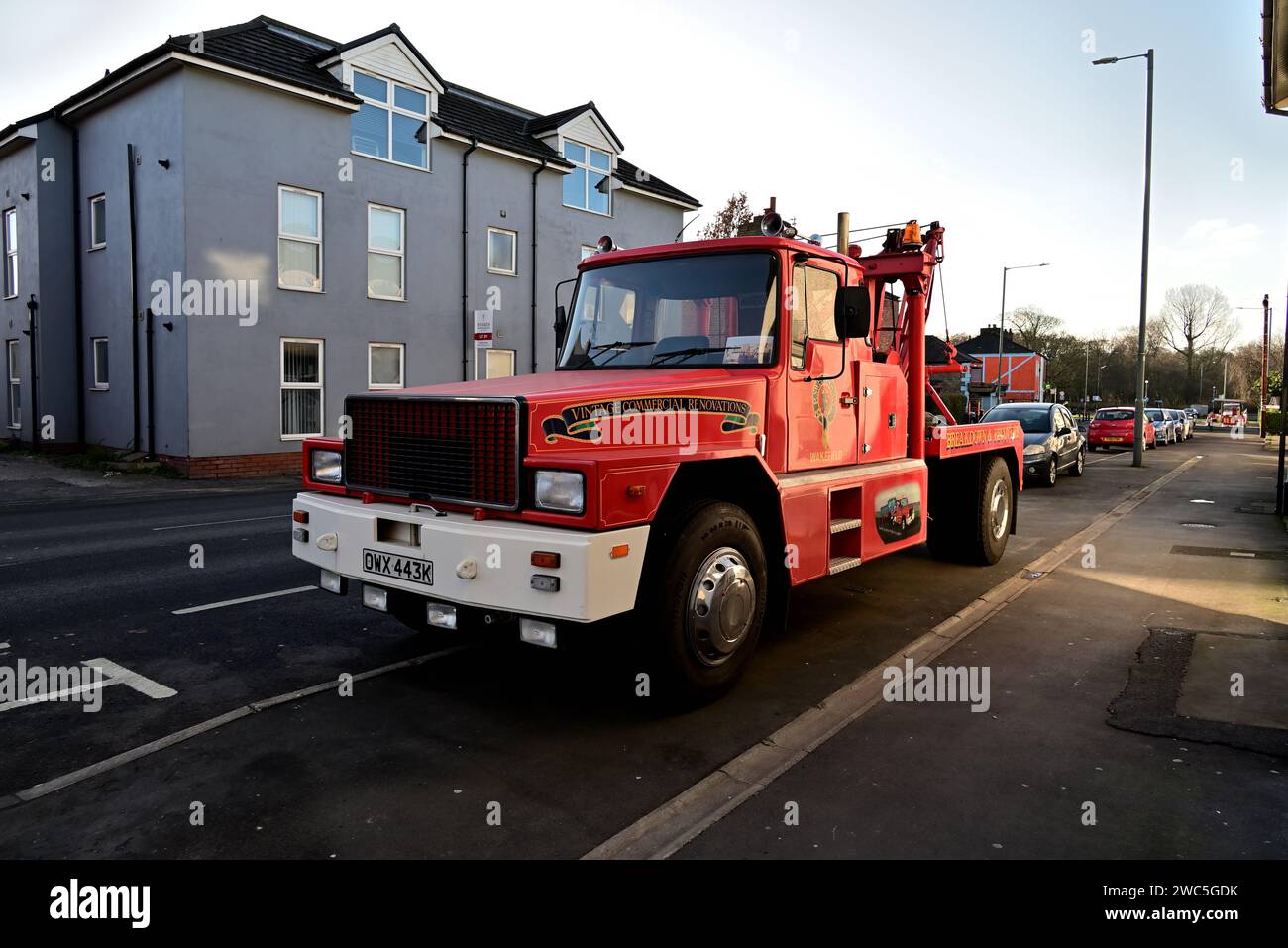Around the UK - Vintage Volvo Tow Truck - Bamber Bridge Stock Photo - Alamy