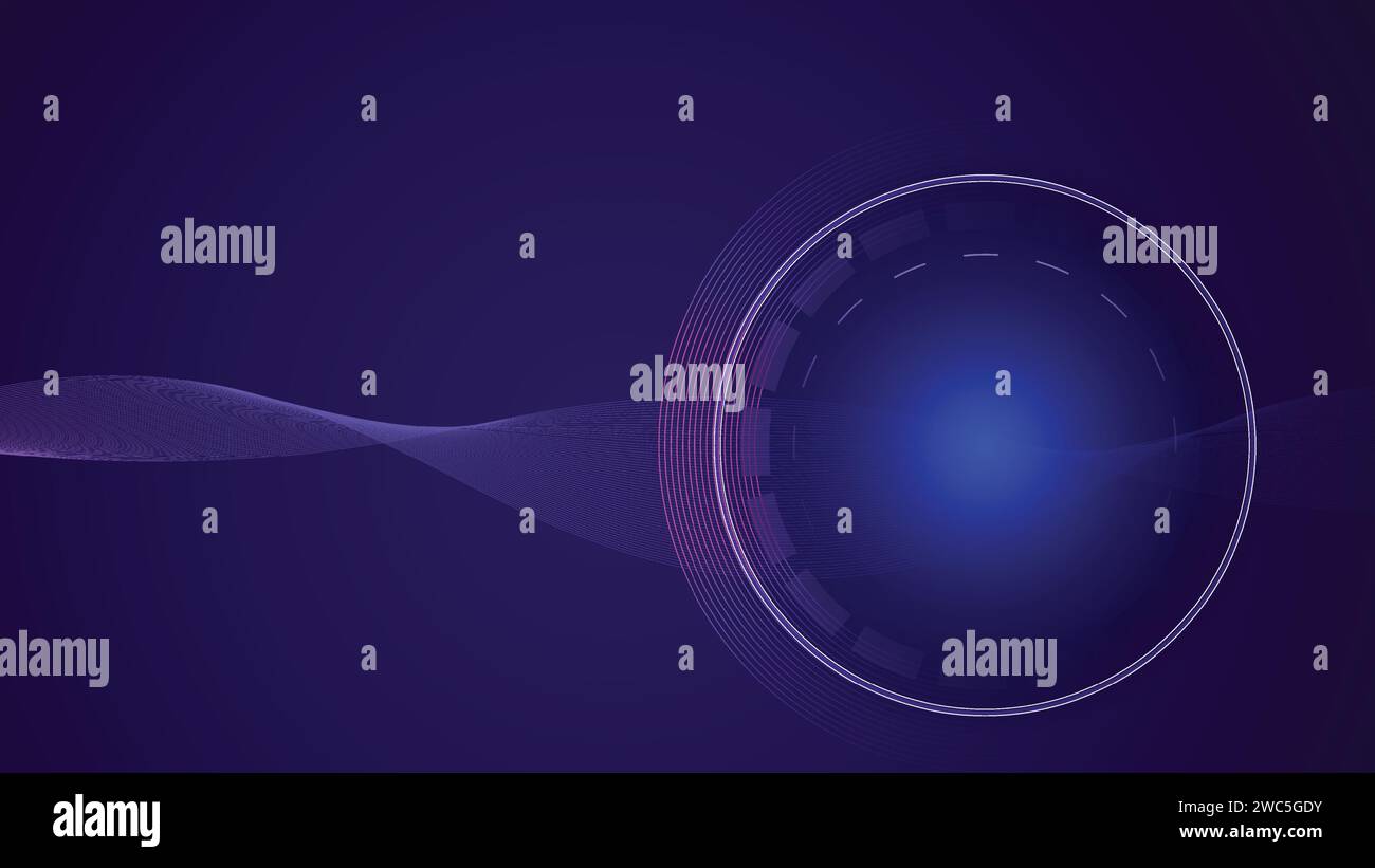 Abstract Futuristic Hexagons On A Dark Blue Background For Network Connection Computer And