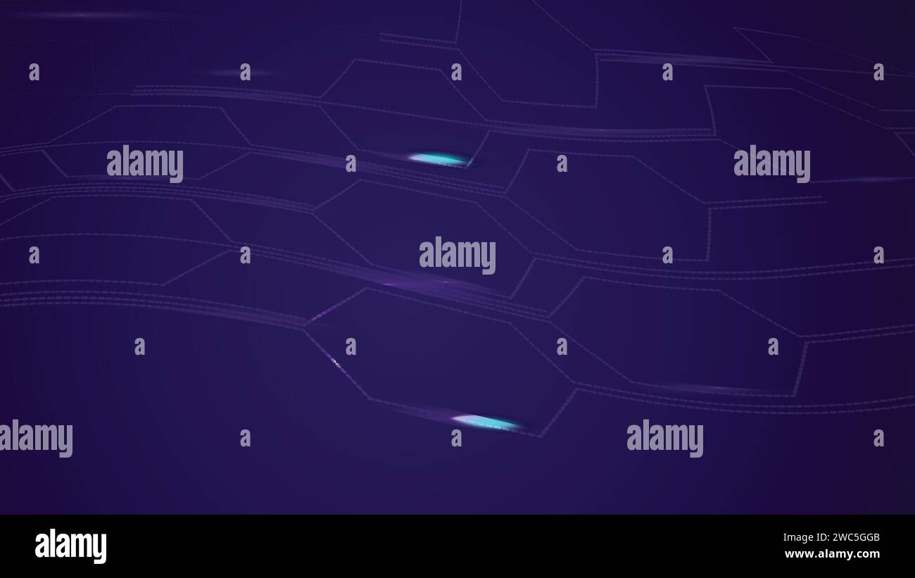 Abstract Futuristic Hexagons On A Dark Blue Background For Network Connection Computer And