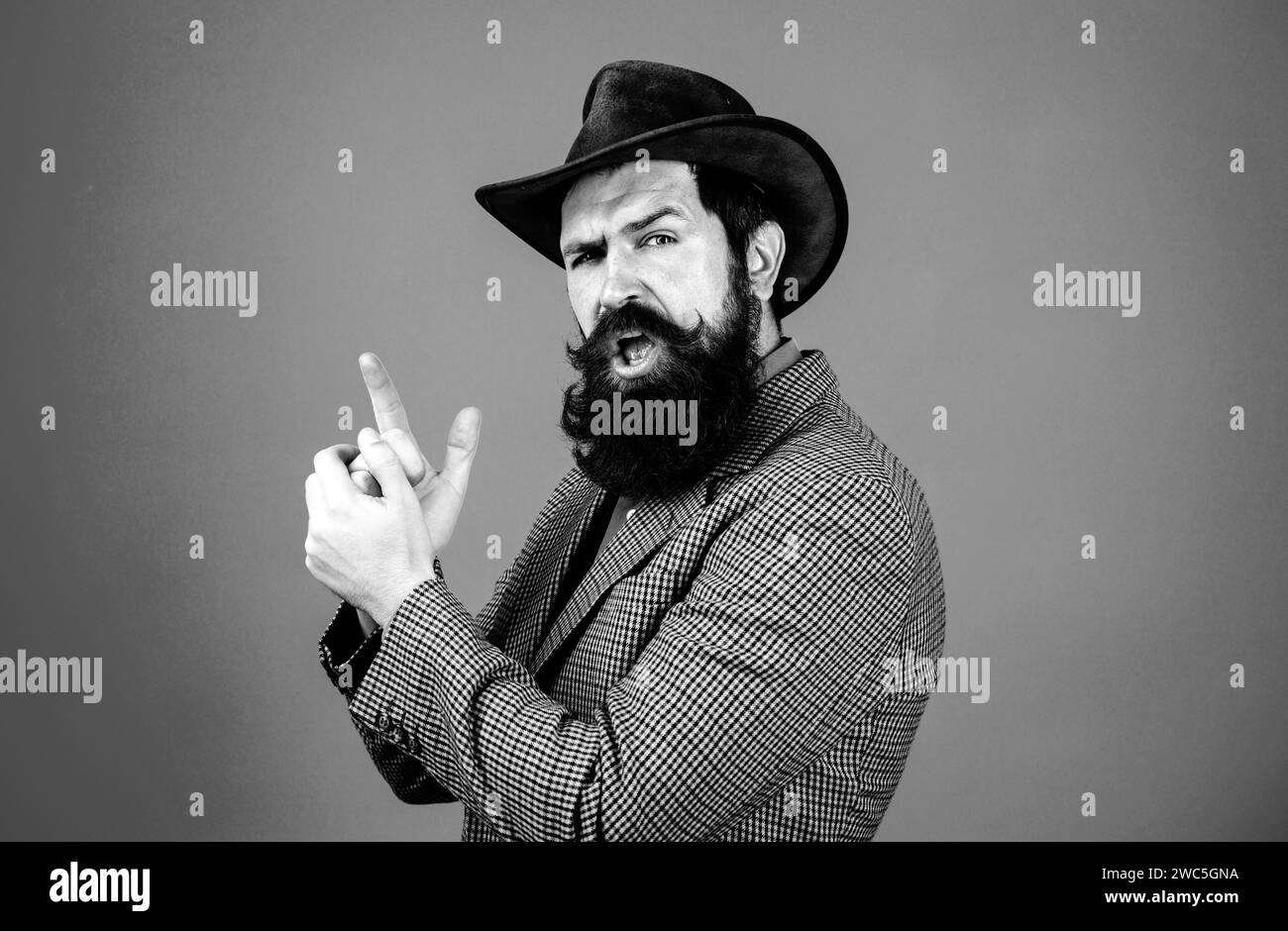 Finger gun gesture Black and White Stock Photos & Images - Alamy