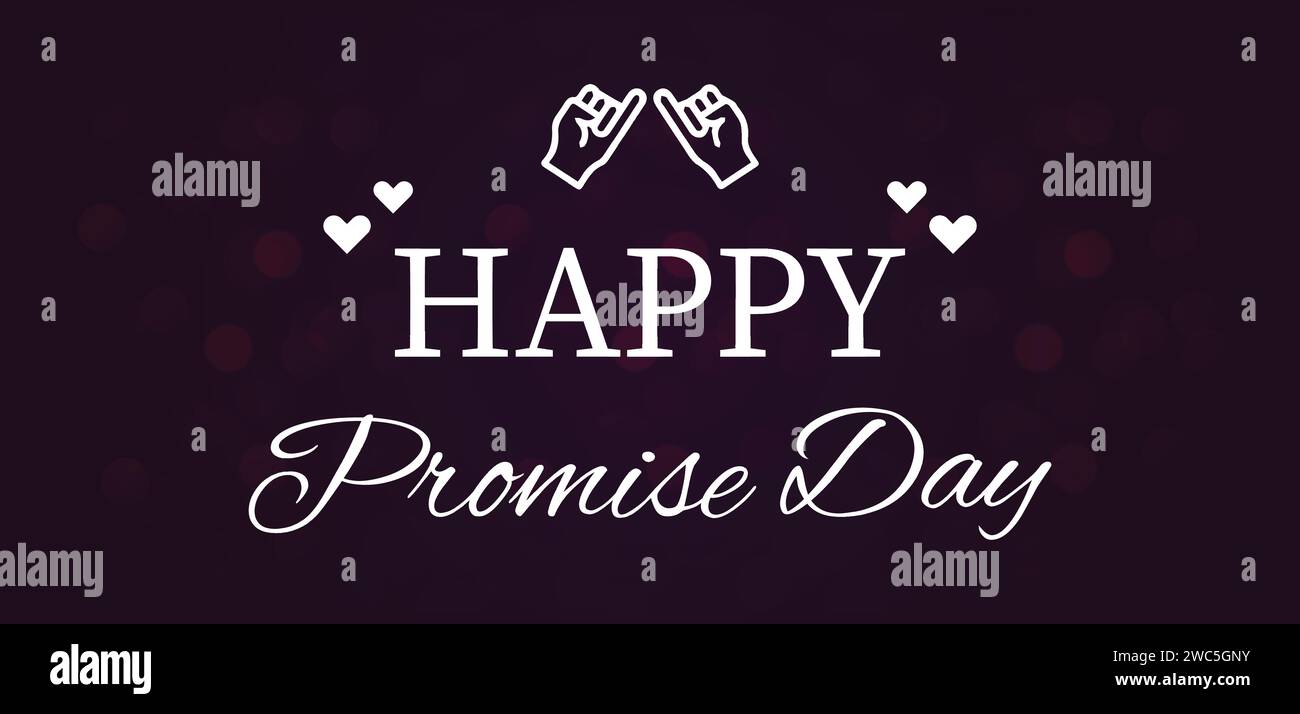 Happy Promise Day Stylish Text illustration Design Stock Vector Image ...