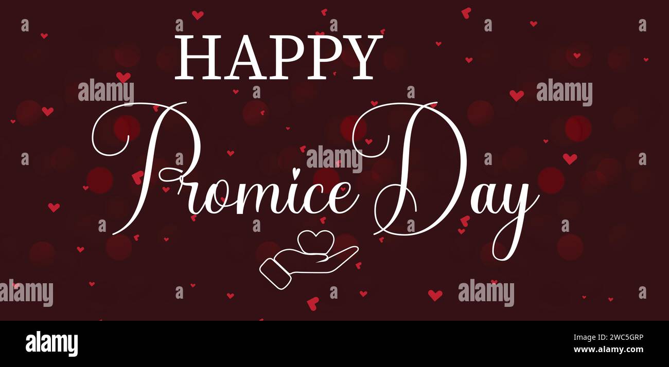 Happy Promise Day Stylish Text illustration Design Stock Vector Image ...
