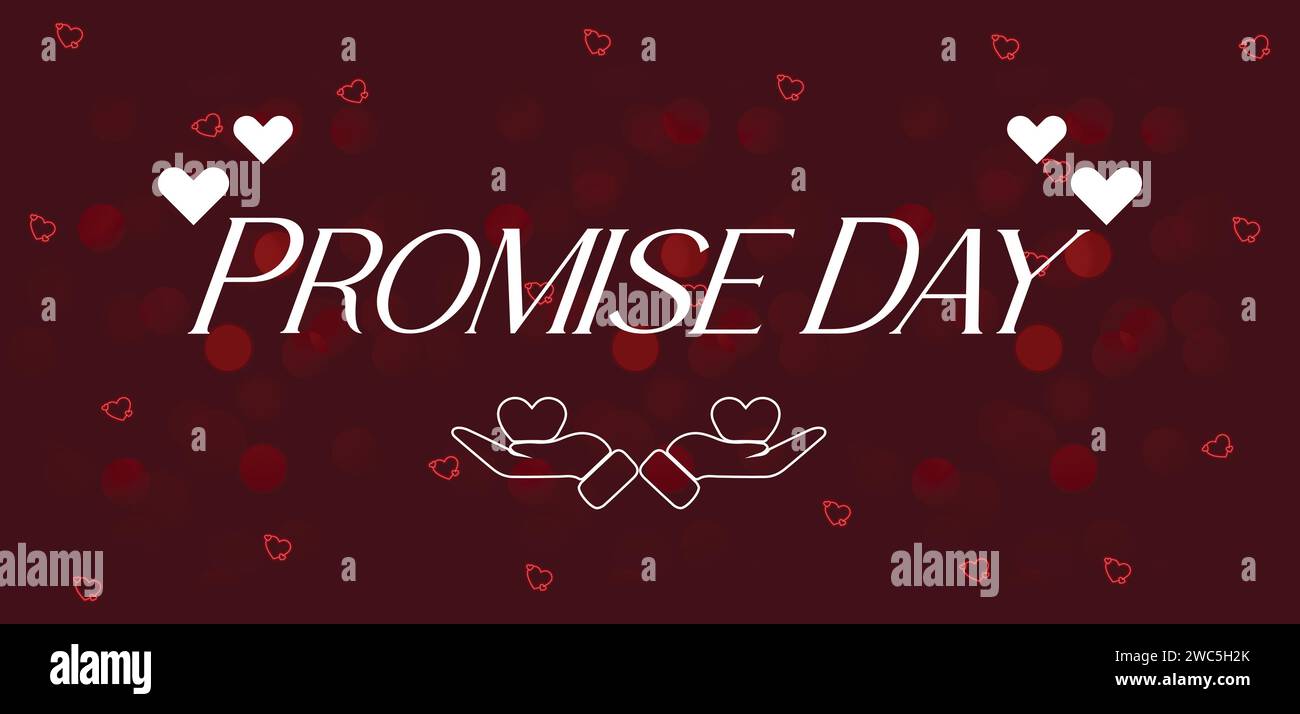 Happy Promise Day Stylish Text illustration Design Stock Vector Image ...