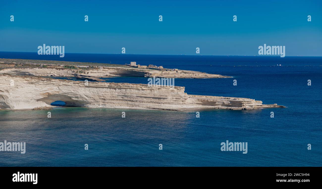 Hofriet Window at St. Peters Pools, Malta Stock Photo - Alamy