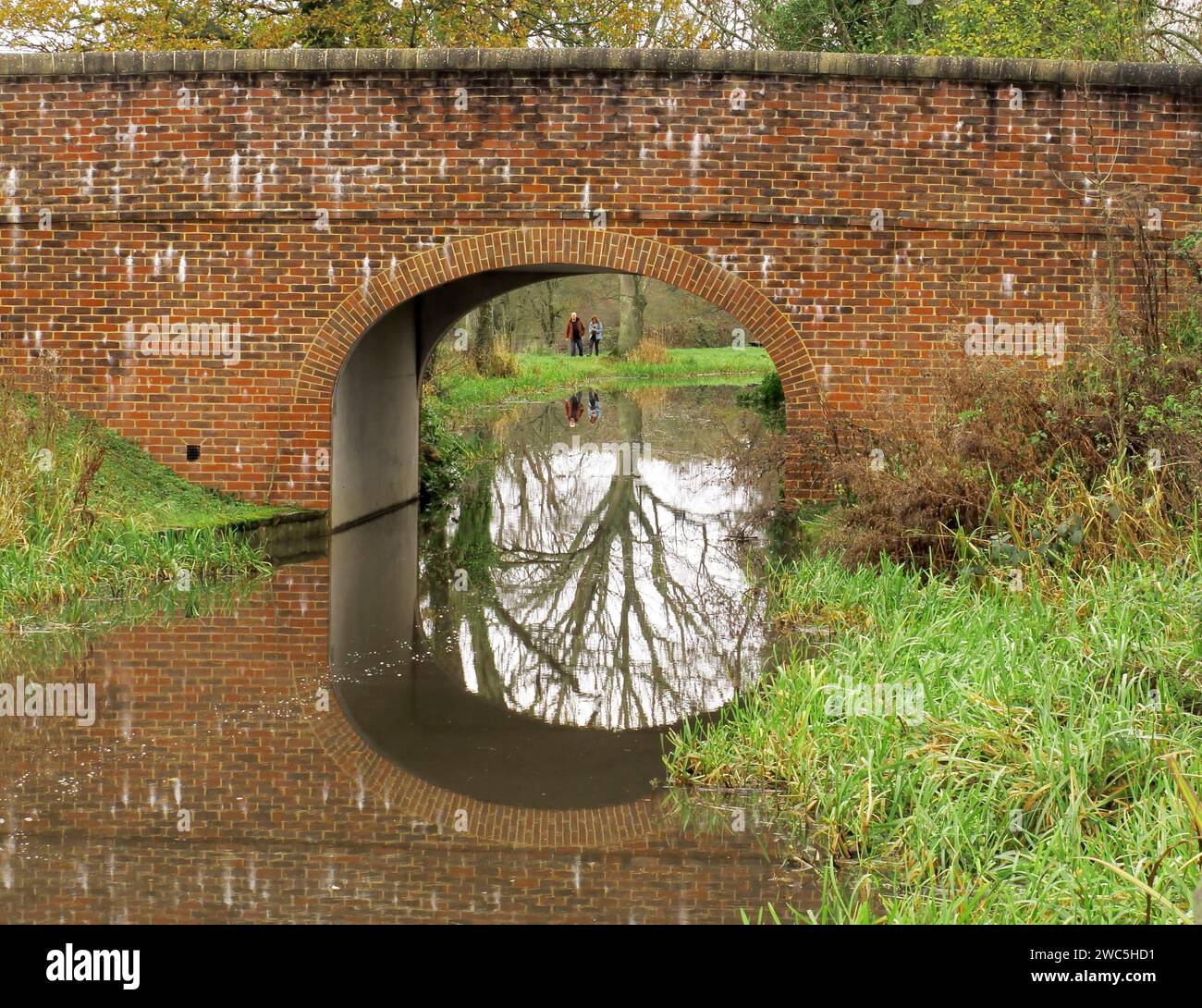 brick bridge over the arun way canal at loxwood west sussex Stock Photo ...