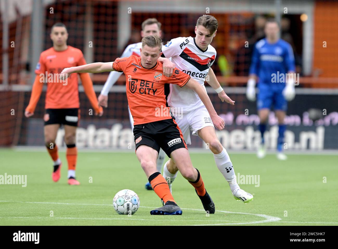 VOLENDAM - (l-r) Milan de Haan of FC Volendam, Stije Resink of Almere ...