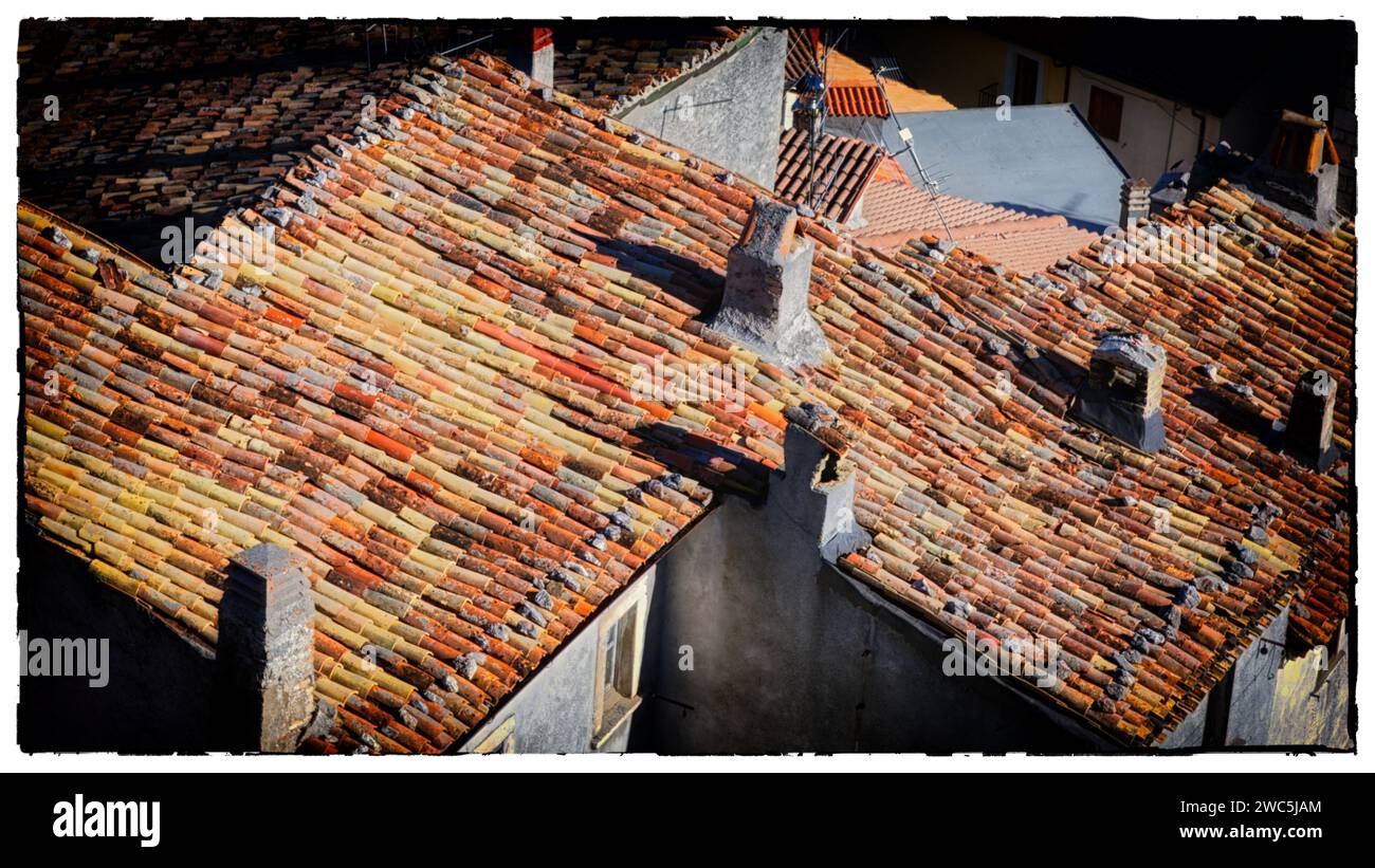 Roof and chimneys Cut Out Stock Images & Pictures - Alamy