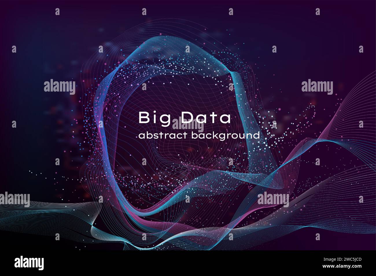 Grid abstract background. Digital technology big data banner. Minimal line bundles and square ...