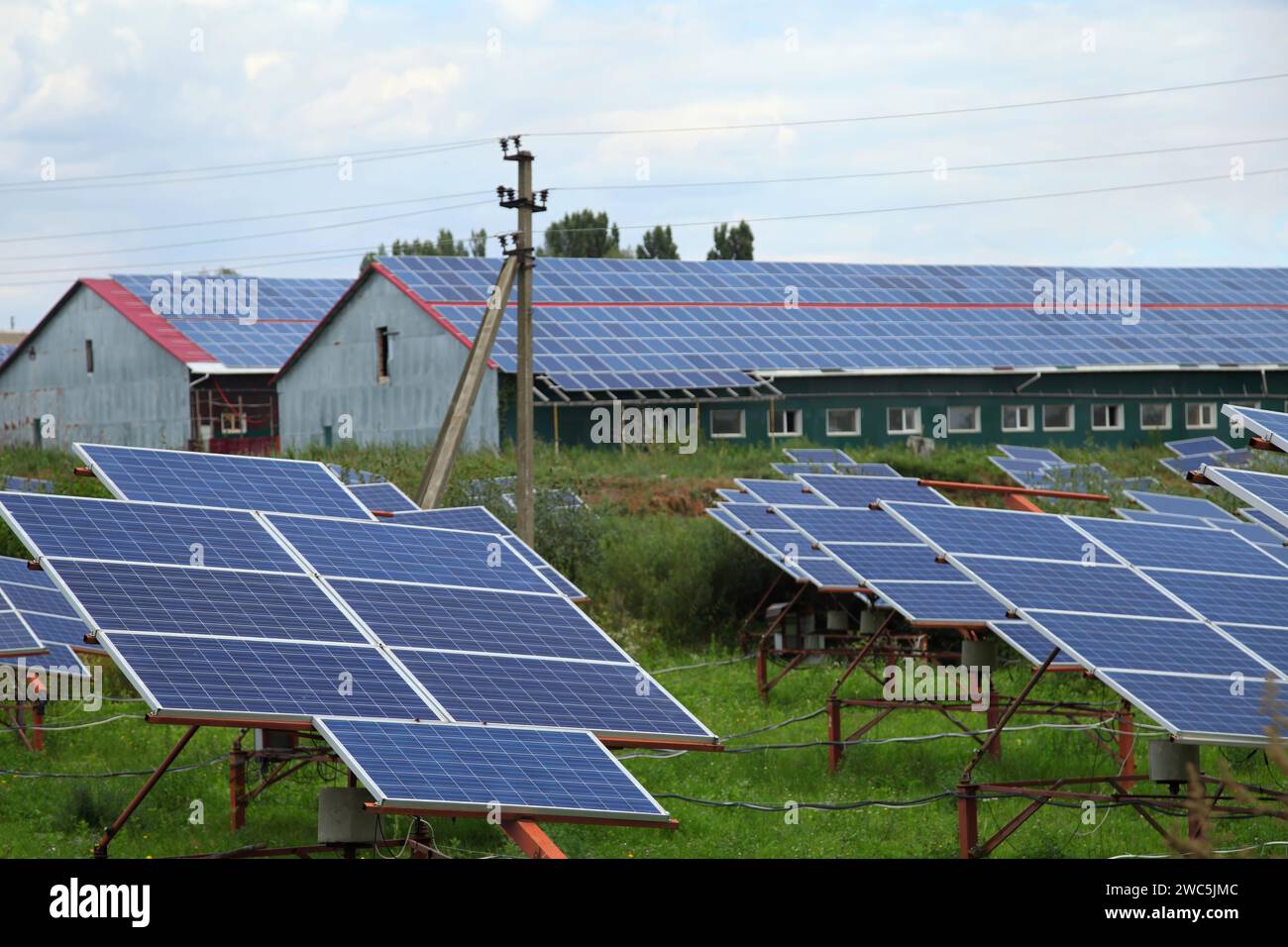 Solar panel. Solar panel produces green, environmentally friendly ...