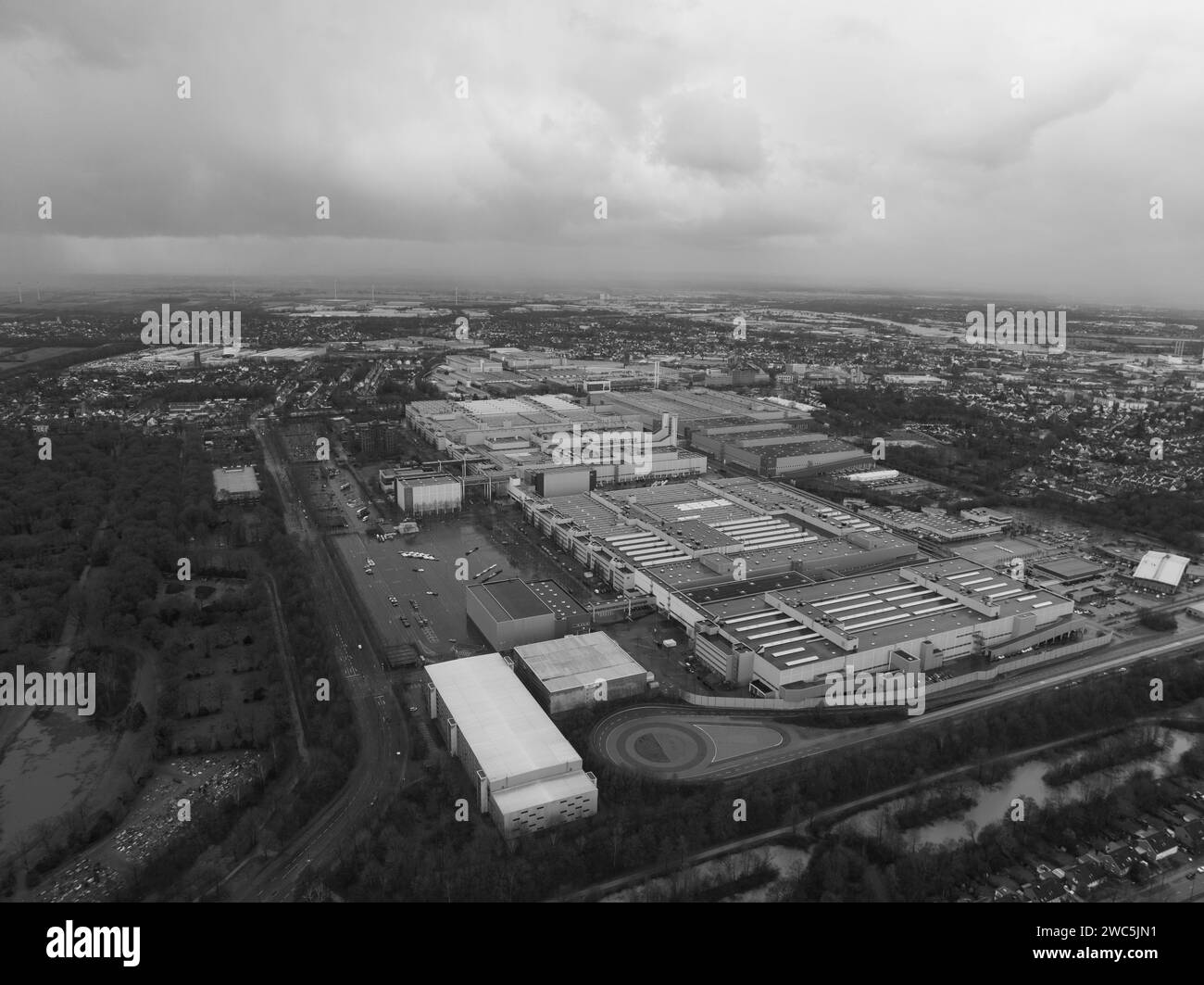 Bremen, Germany, December 29th, 2023: Mercedes Benz factory. The ...