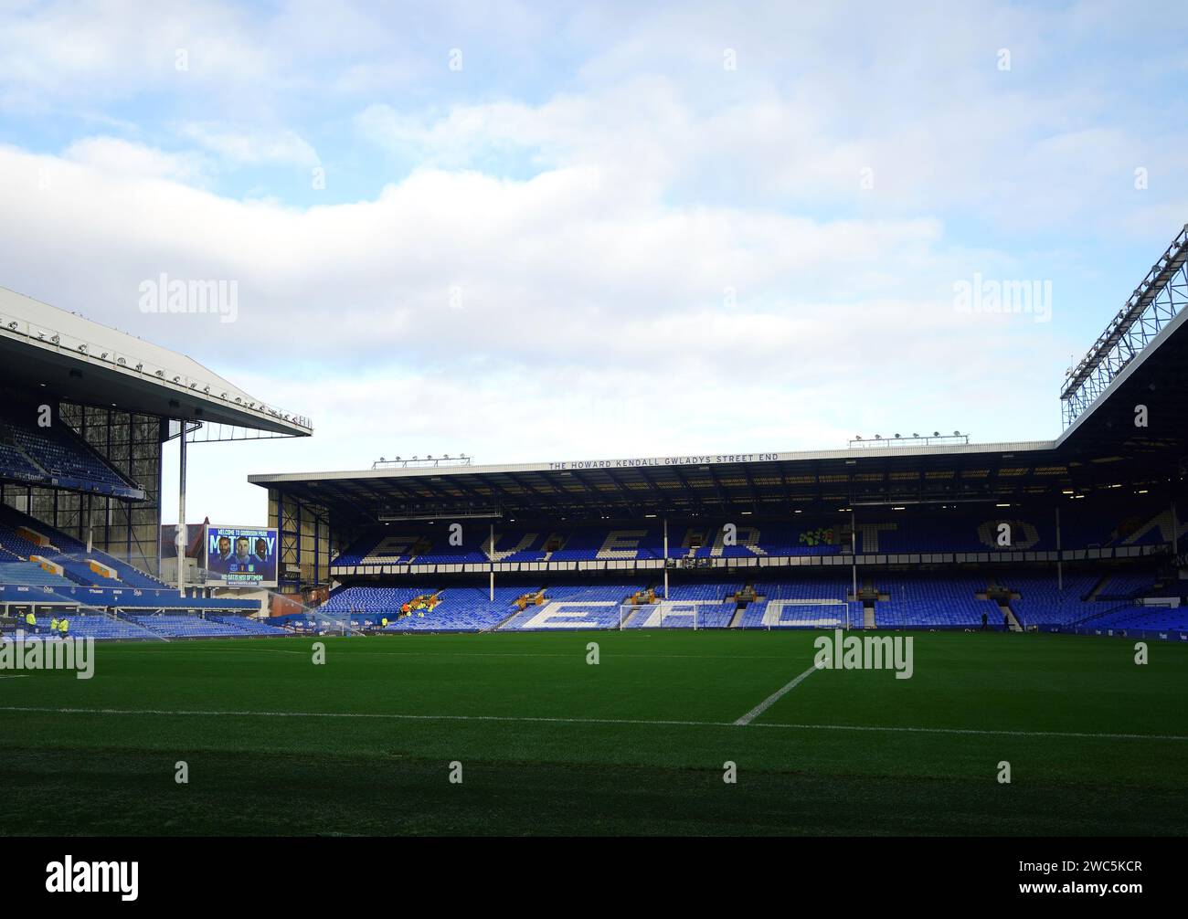 A general view of the pitch and stands ahead of the Premier League ...