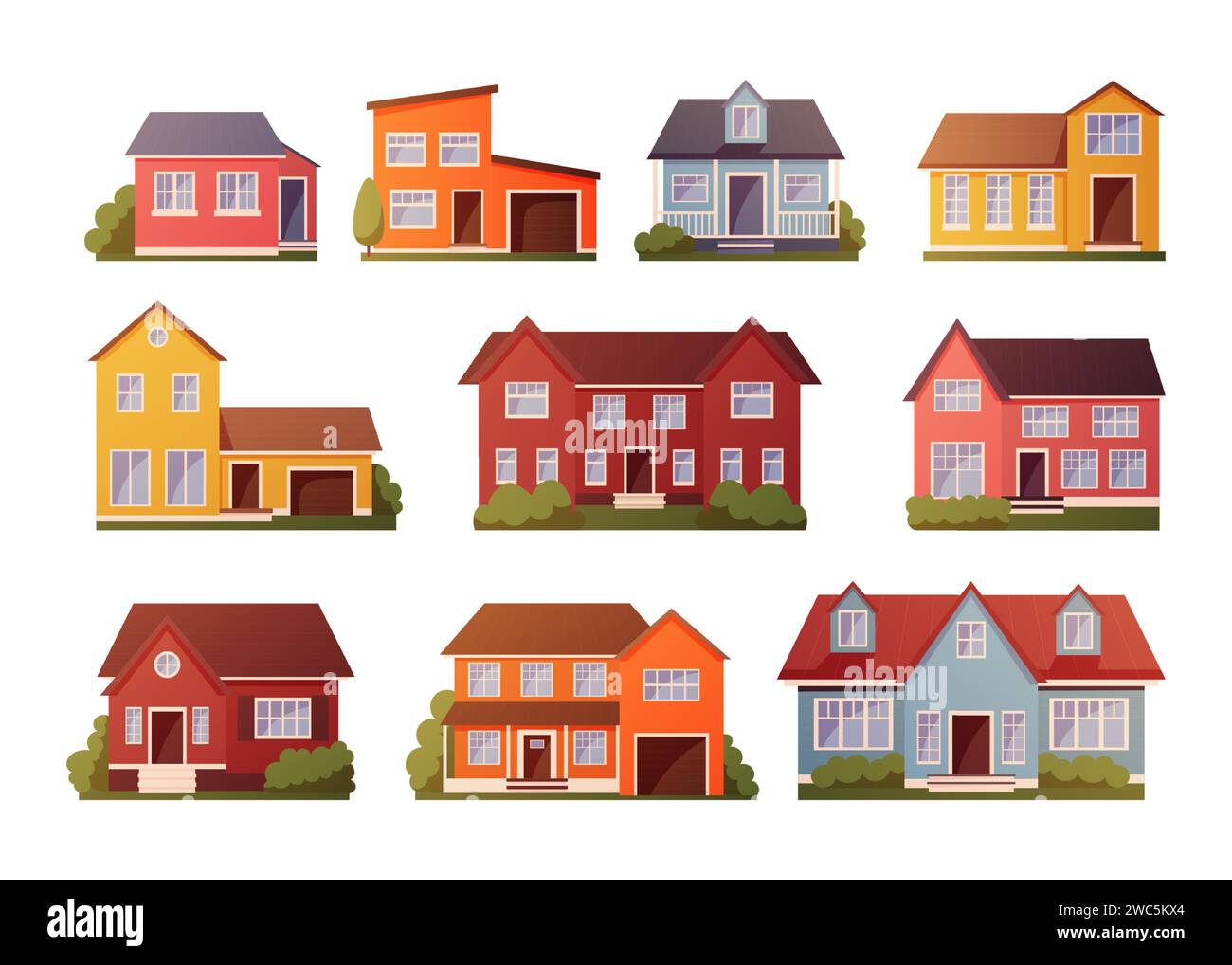 Housing estate roofs Stock Vector Images - Alamy
