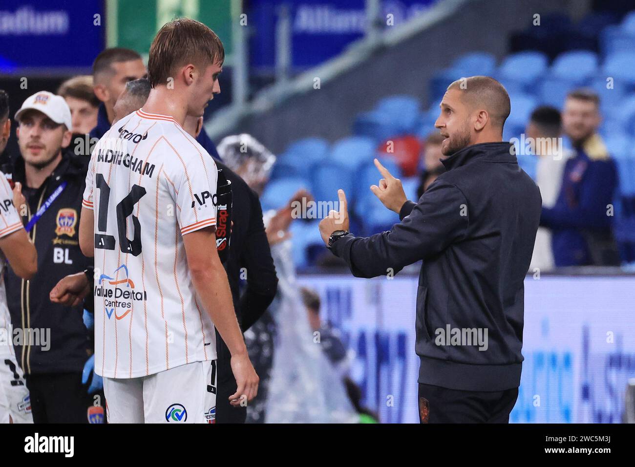 Sydney, Australia. 14th Jan, 2024. Ben Cahn, head coach of the Roar ...