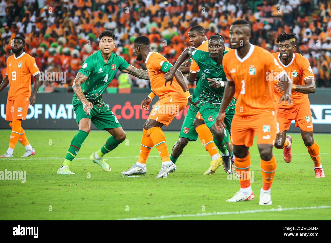 ABIDJAN, COTE D'IVORE - JANUARY 13; Cote D'Ivore and Guinea Bissau ...
