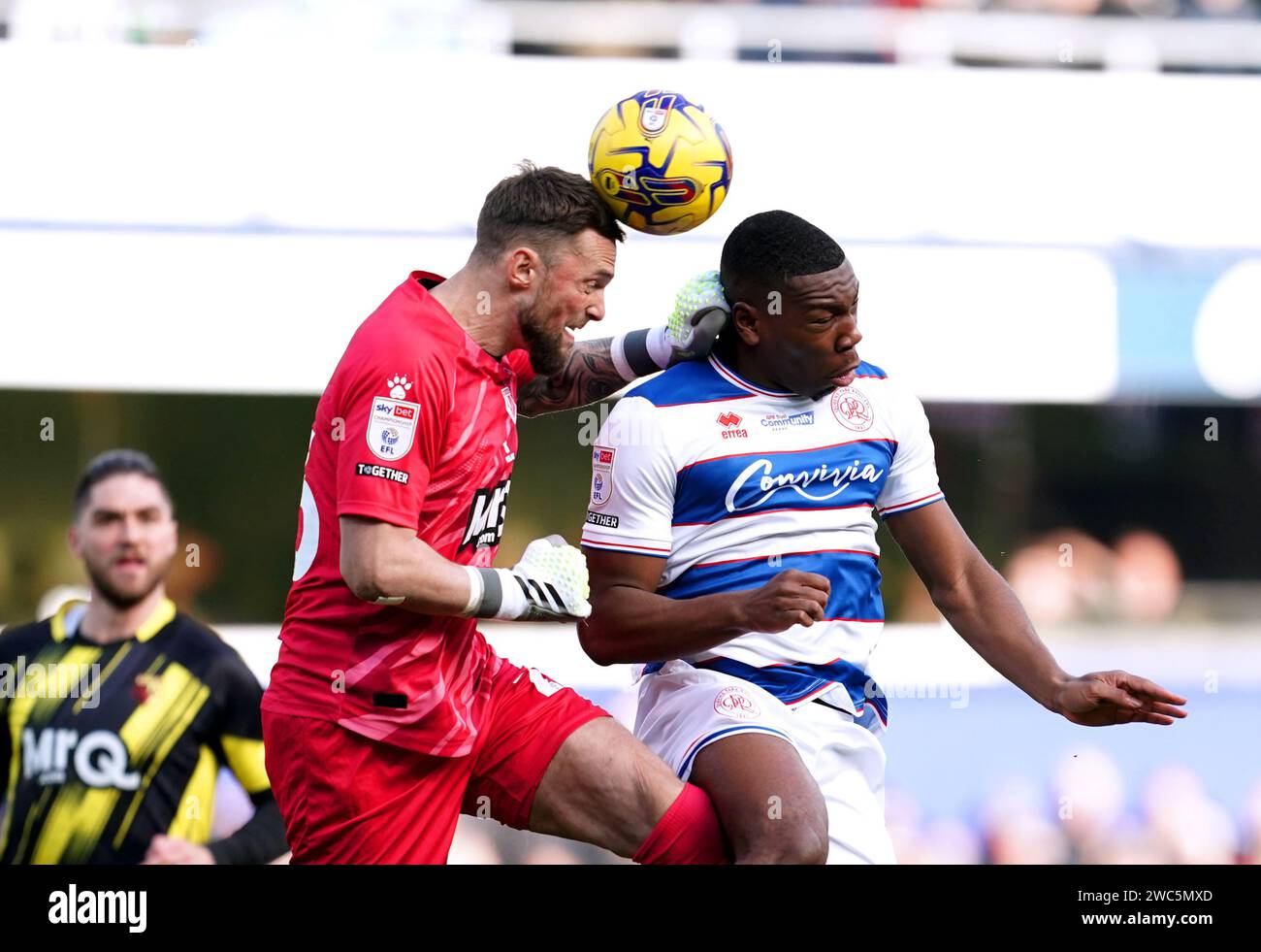 Watford goalkeeper Ben Hamer and Queens Park Rangers' Sinclair ...