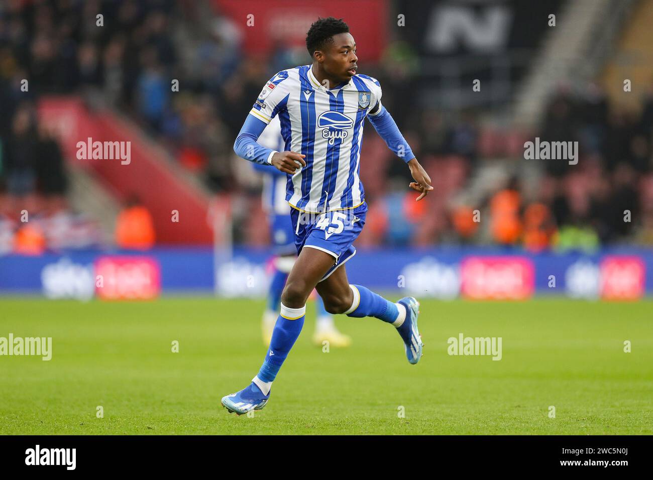 Sheffield Wednesday forward Anthony Musaba (45) in action during the ...