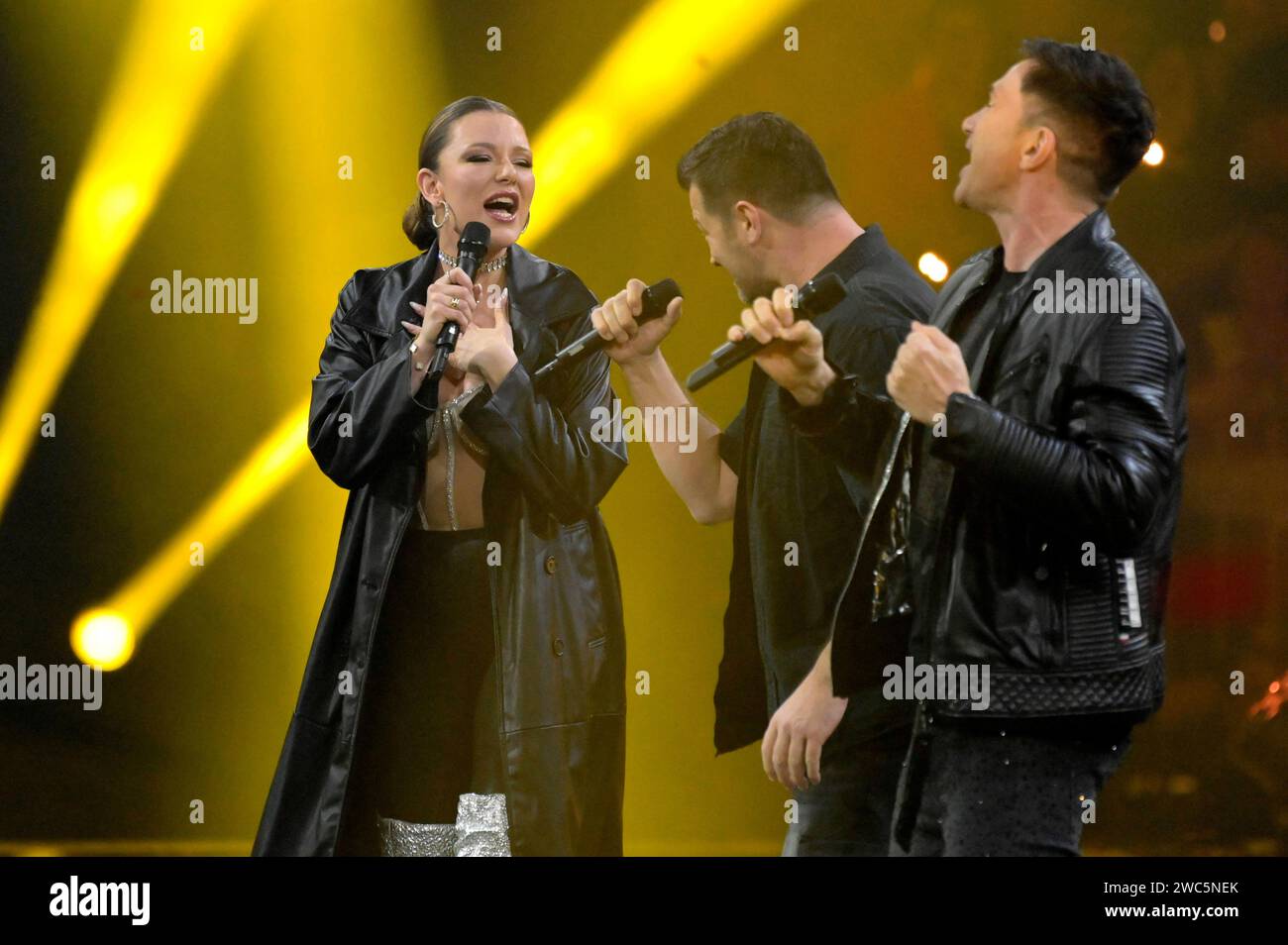 Joelina Drews, Achim Petry und Lucas Cordalis in der TV-Show ...