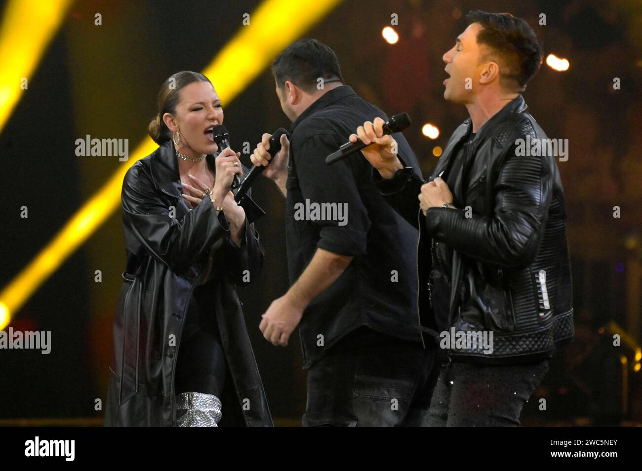 Joelina Drews, Achim Petry und Lucas Cordalis in der TV-Show ...