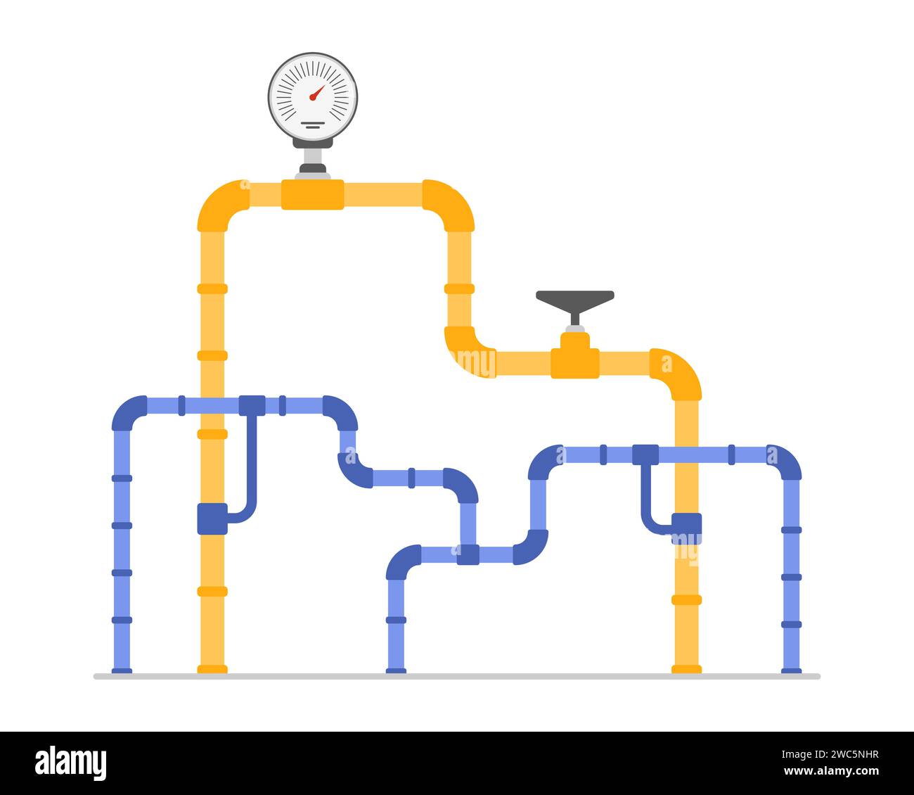 Oil and gas industry pipeline system with pressure control and ...