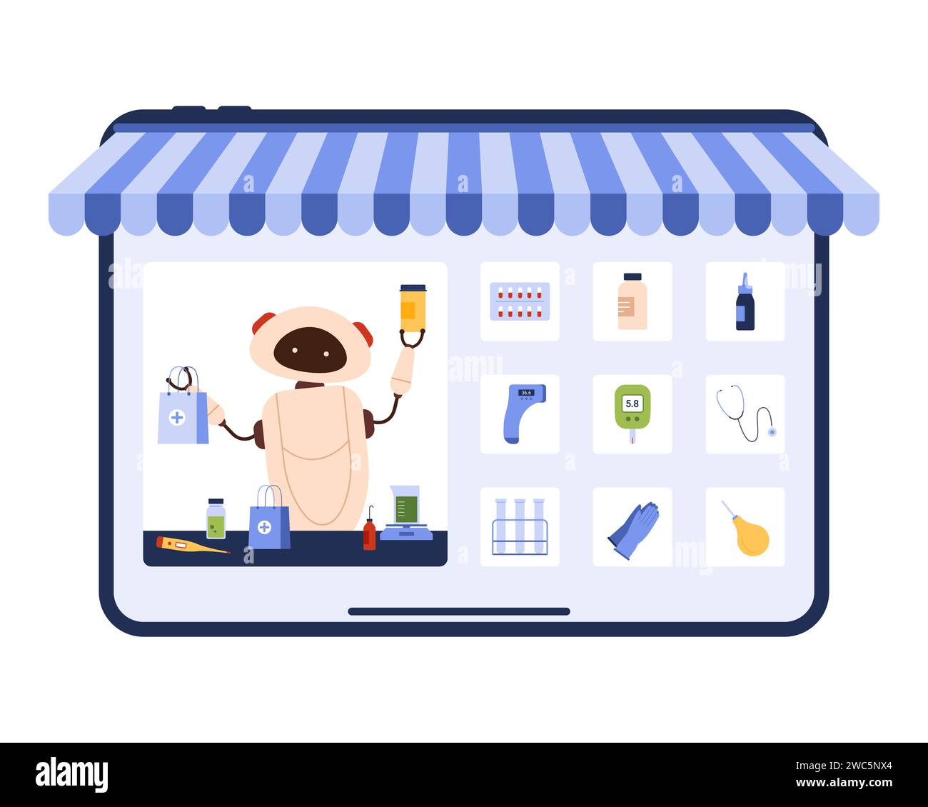 Phone shop assistant Stock Vector Images - Alamy