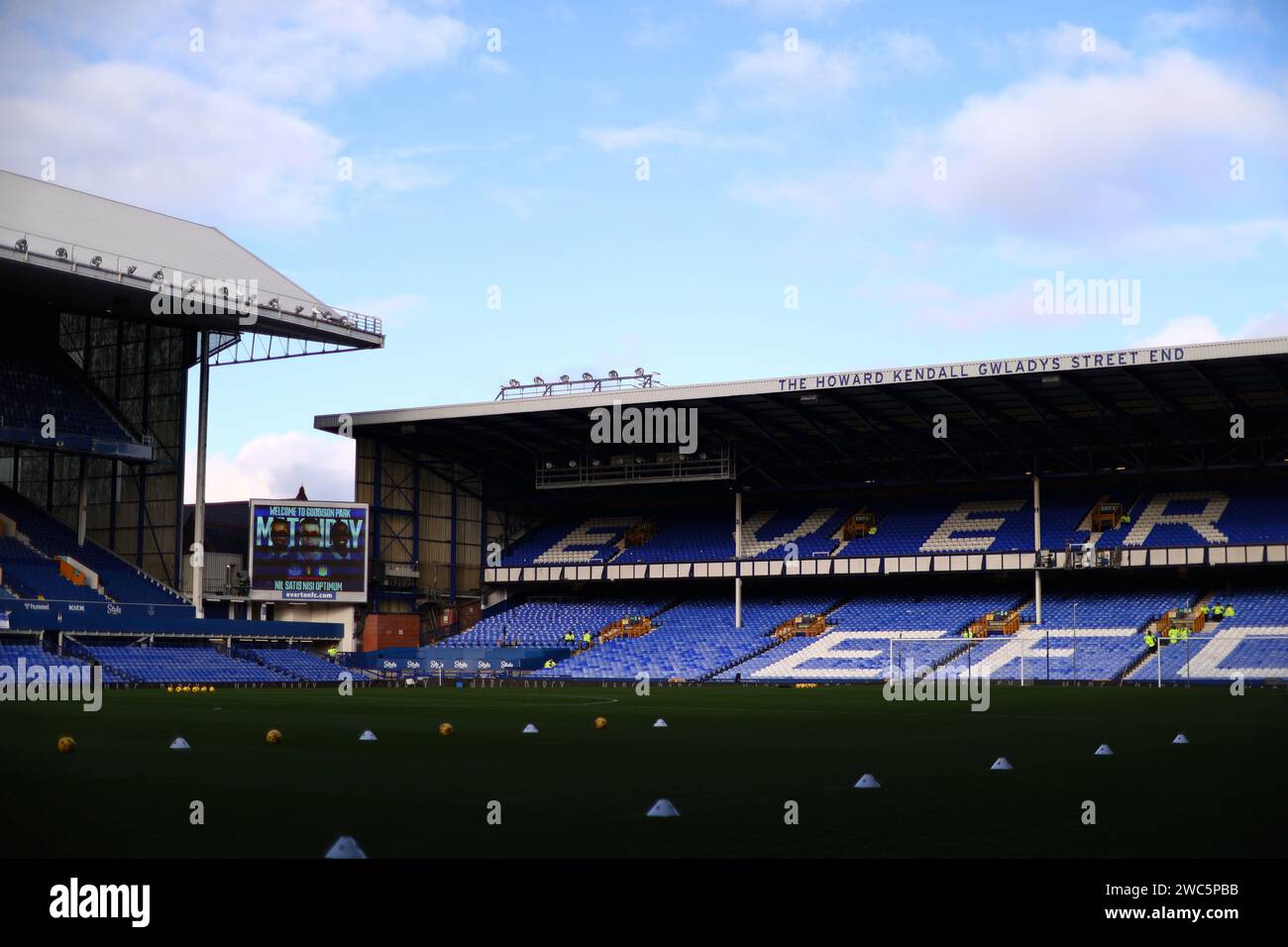 Liverpool, UK. 14th Jan, 2024. General view inside Goodison Park ahead ...