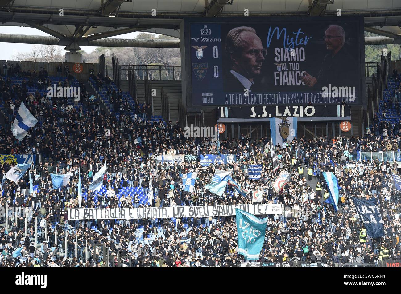 Stadio Olimpico, Rome, Italy. 14th Jan, 2024. Serie A Football; Lazio ...