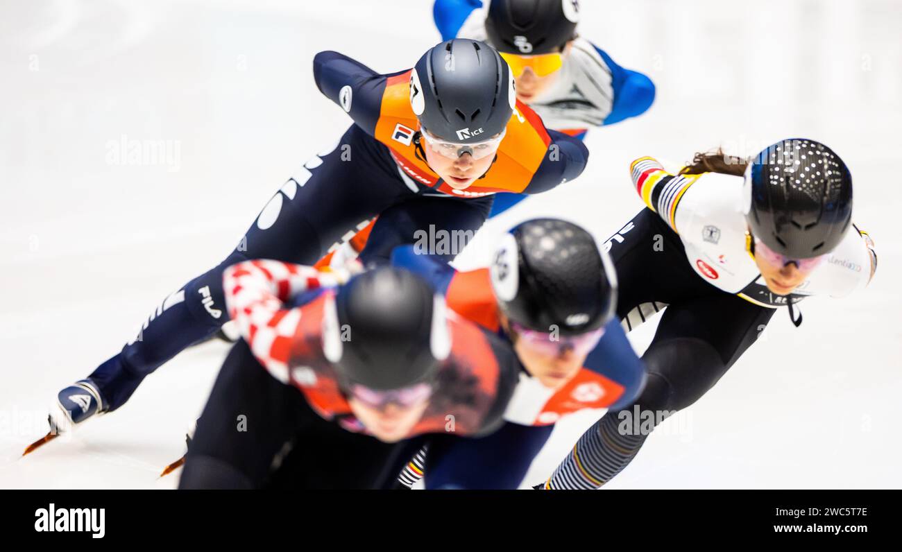 GDANSK - Diede van Oorschot during the quarter finals on the 1000 ...