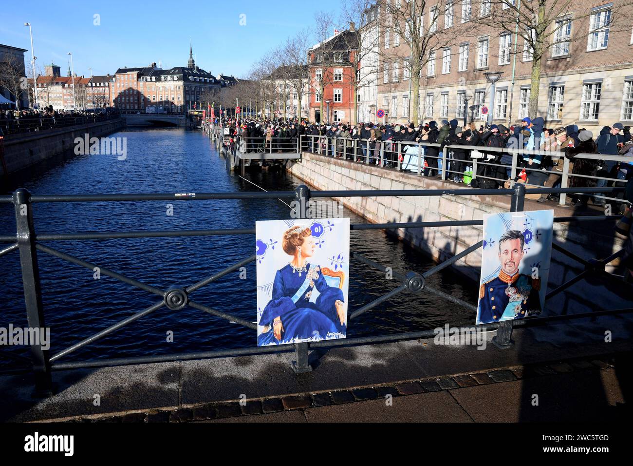 Copenhagen, Denmark /14 January 2024/. Natiopn gethr to celebrat3e ...
