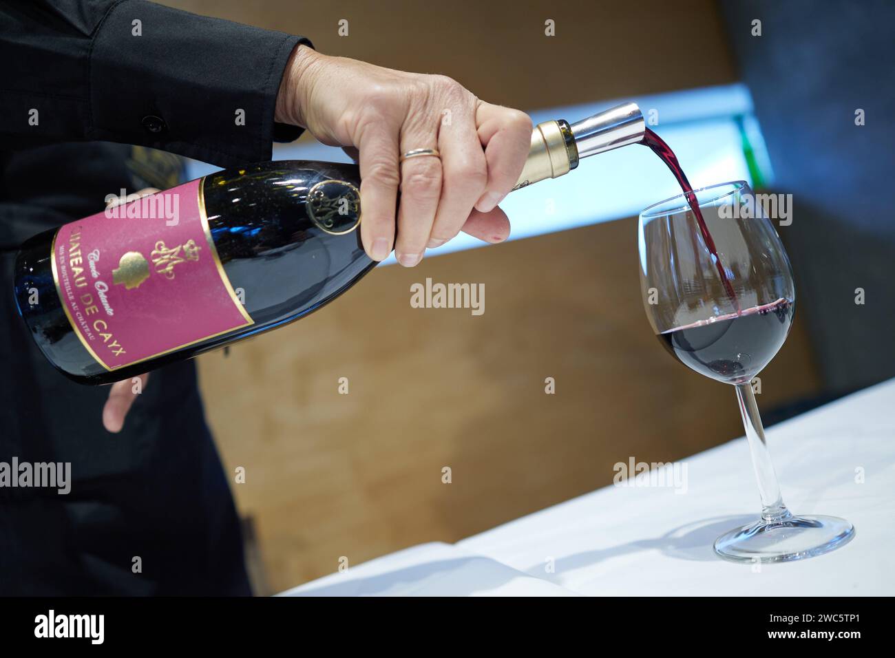 Berlin, Germany. 14th Jan, 2024. Red wine from the Danish royal family ...