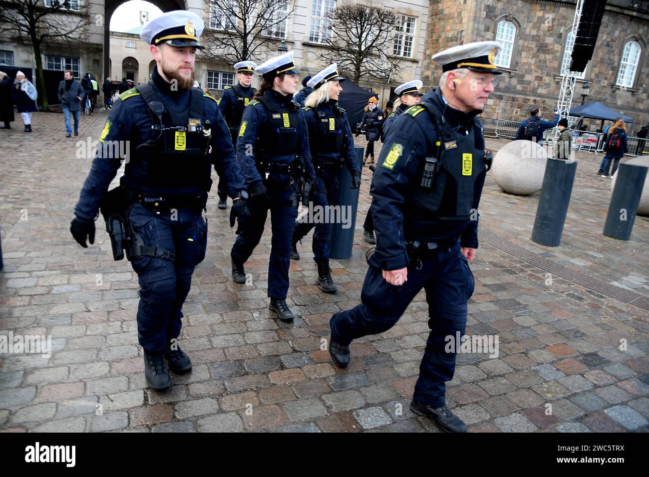 Copenhagen, Denmark /14 January 2024/. Natiopn gethr to celebrat3e ...