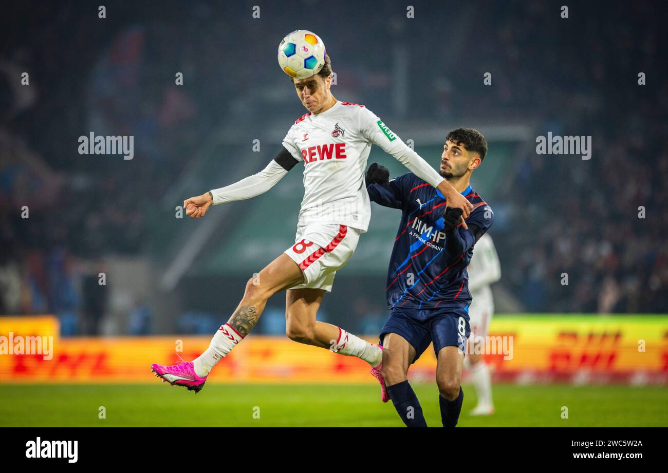Cologne, Germany. 13th Jan 2024. Denis Huseinbasic (Köln) Eren Dinkci ...
