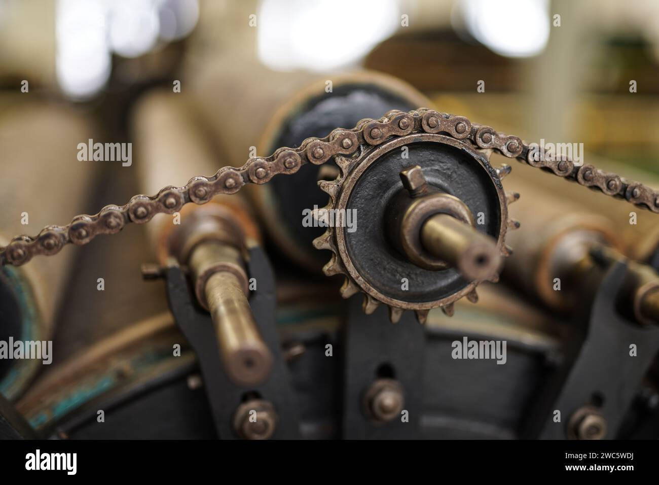 Industrial mechanisms from 19th century Stock Photo - Alamy