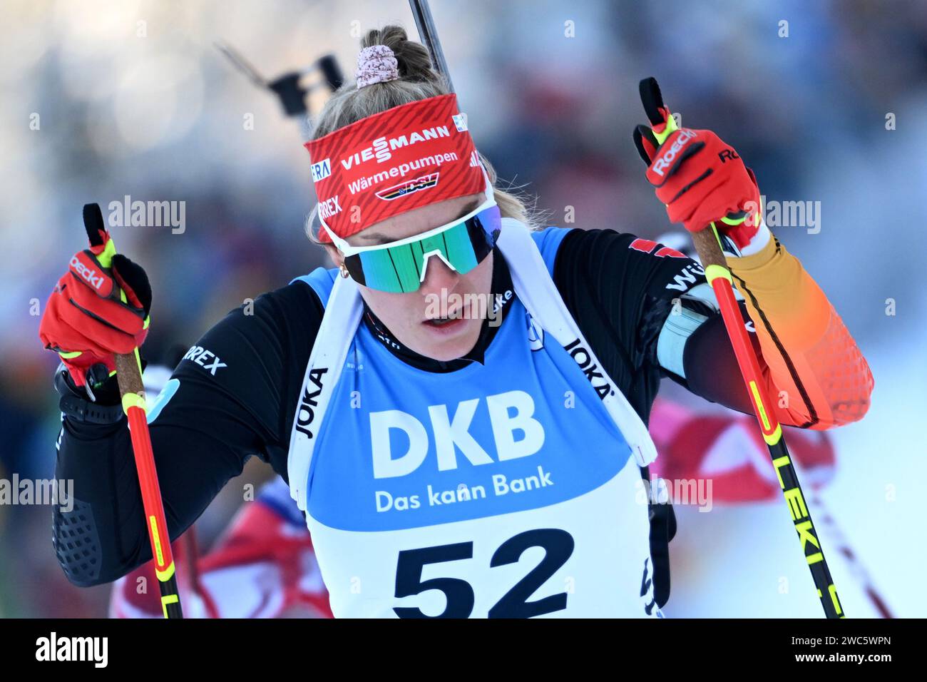 Ruhpolding, Germany. 14th Jan, 2024. Biathlon: World Cup, 10 km pursuit ...