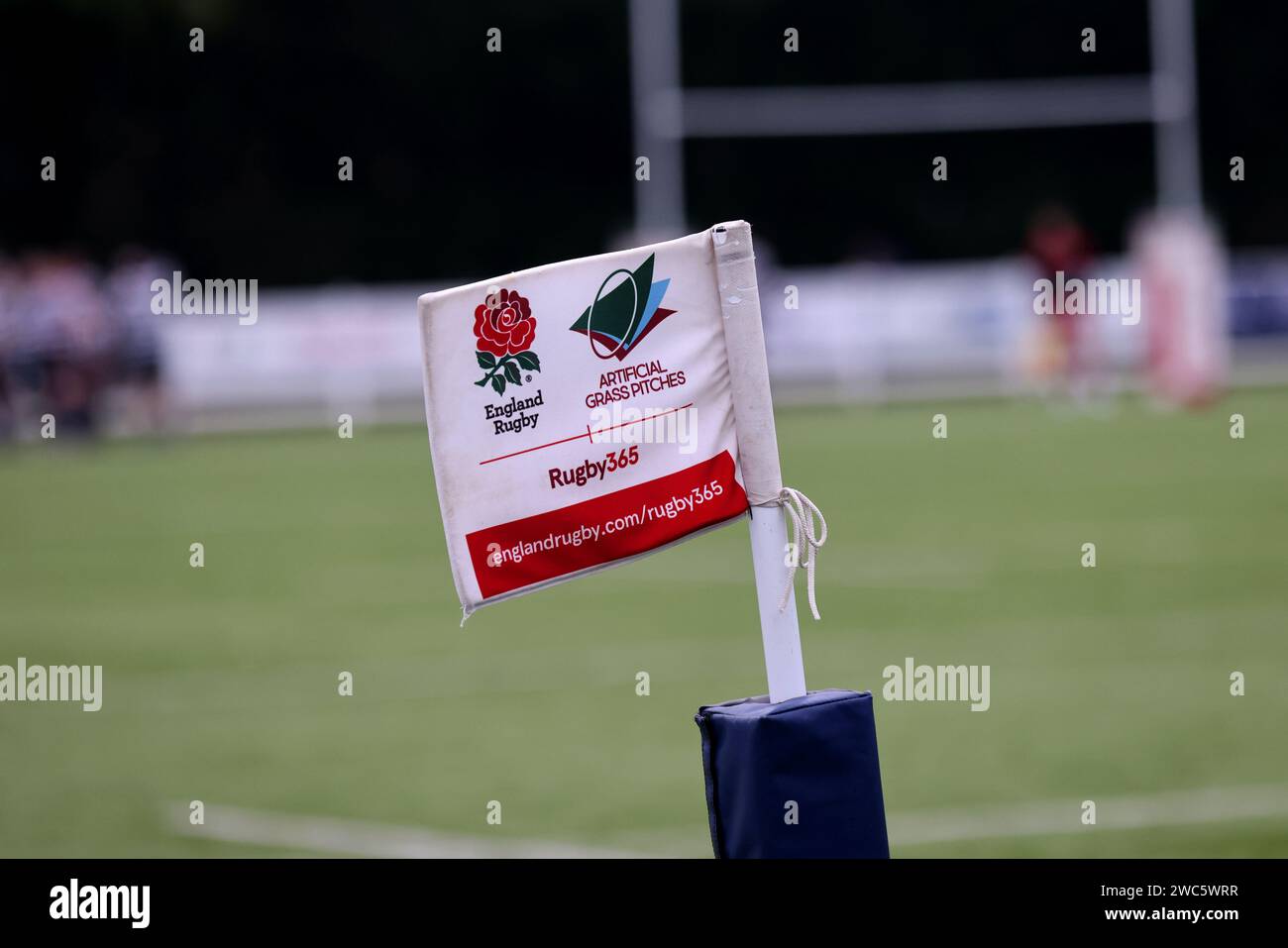 England Rugby and Artificial Pitches logos on flags and Goal Protectors ...