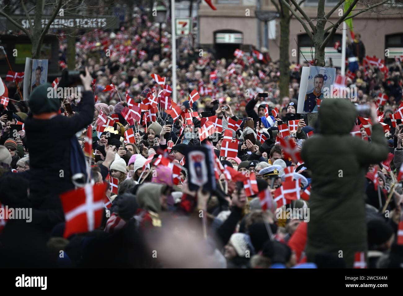 COPENHAGEN, DENMARK 20240114The royals arrive in procession to ...