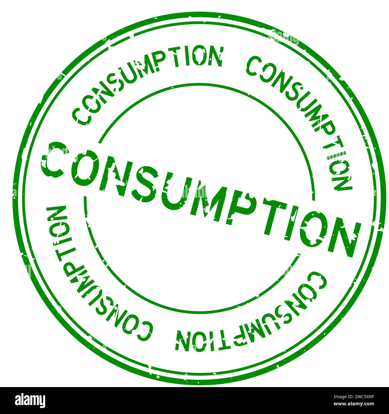 Grunge green consumption word round rubber seal stamp on white background Stock Vector Image ...