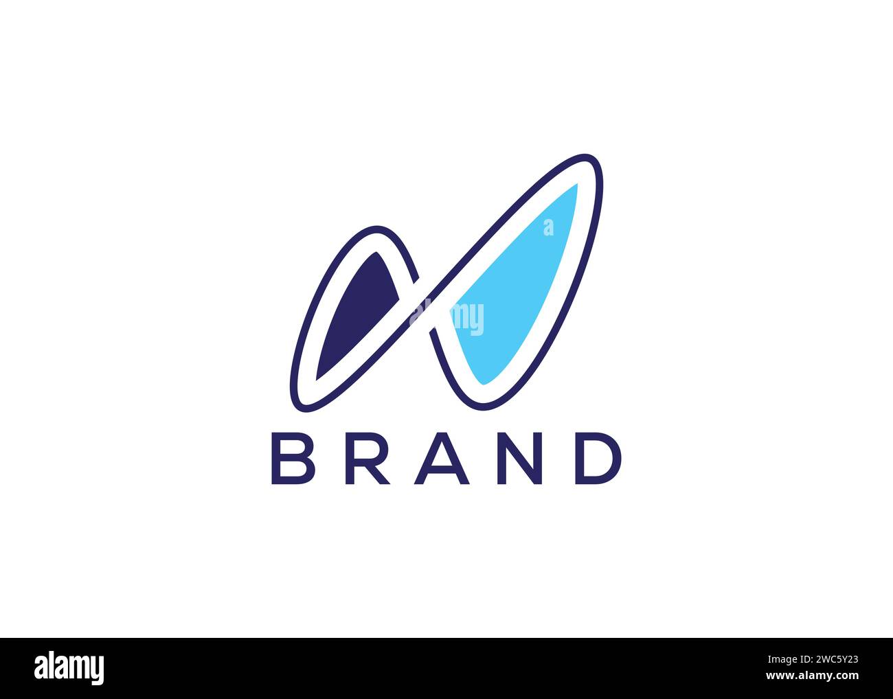 Modern n logo hi-res stock photography and images - Alamy