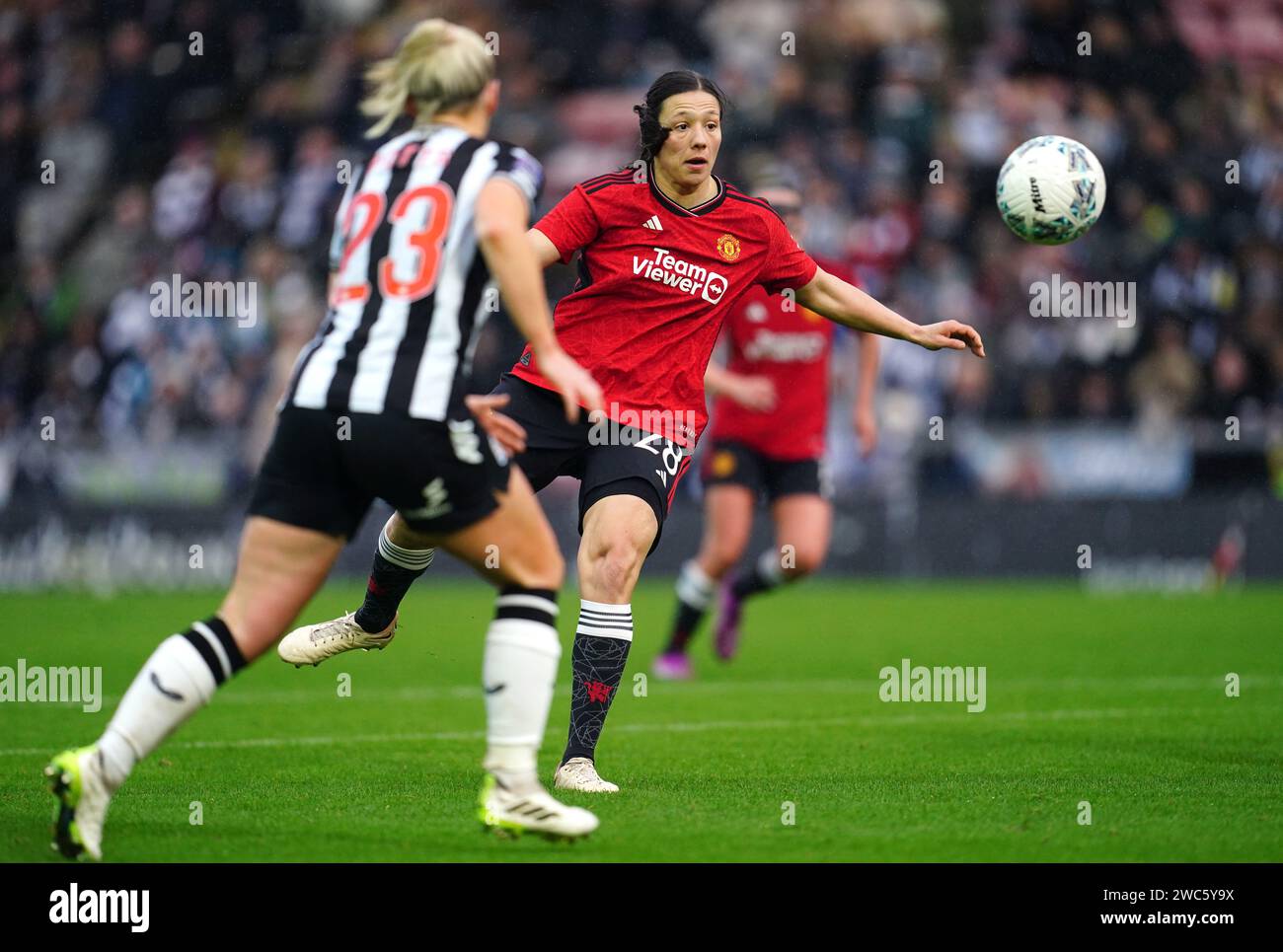 Manchester United's Rachel Williams scores their side's fourth goal of ...