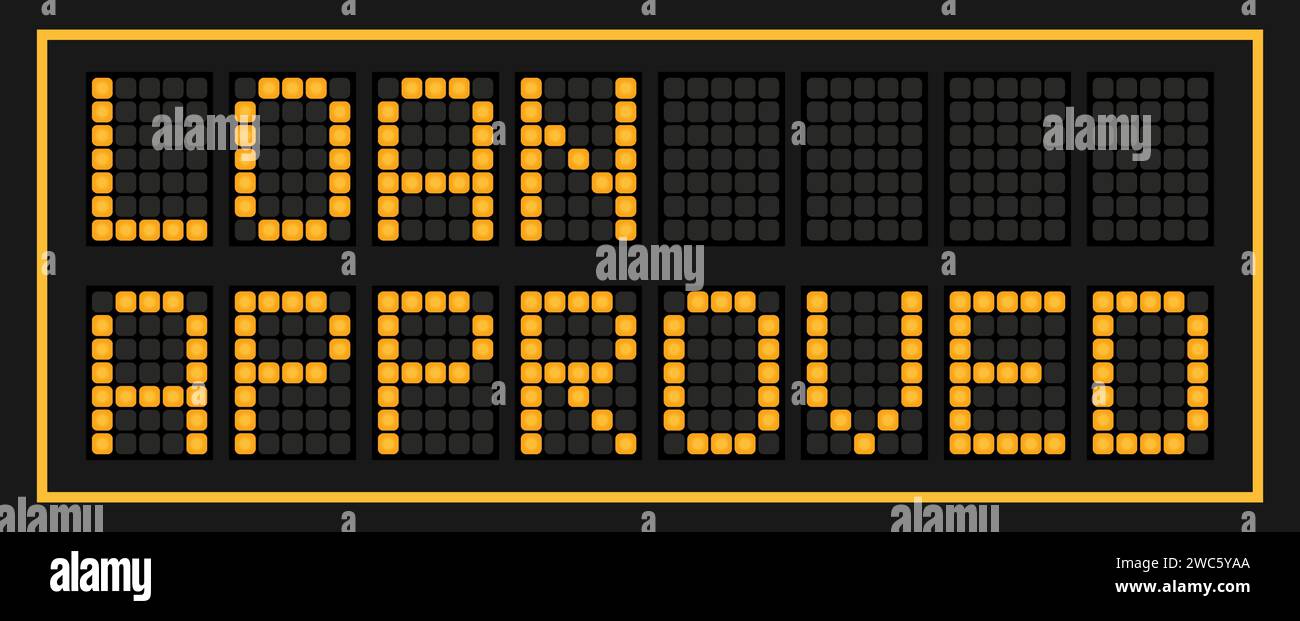 Orange color led banner in word loan approved on black background Stock ...