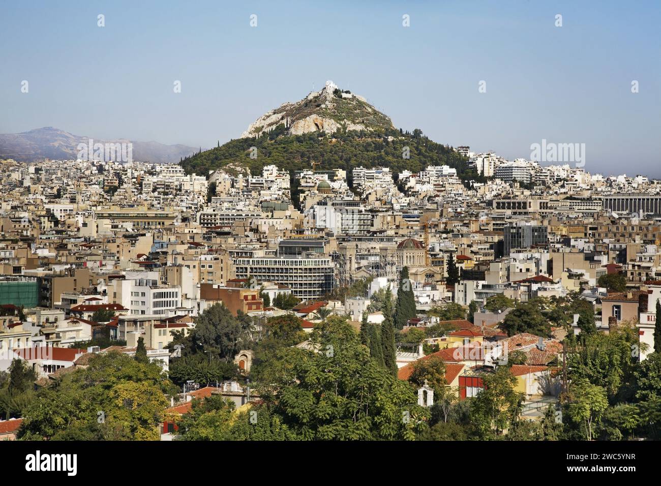 Mount Lycabettus in Athens. Greece Stock Photo - Alamy